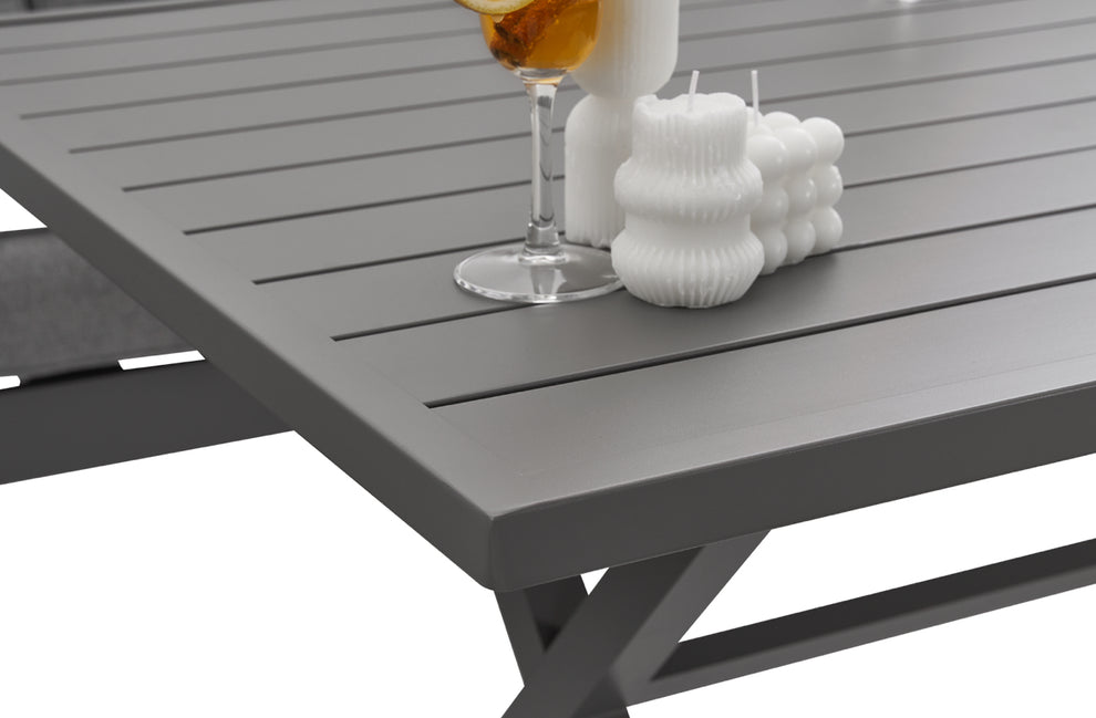 Vegas Light Grey Aluminium Large Corner Dining Set – Essex Discount ...