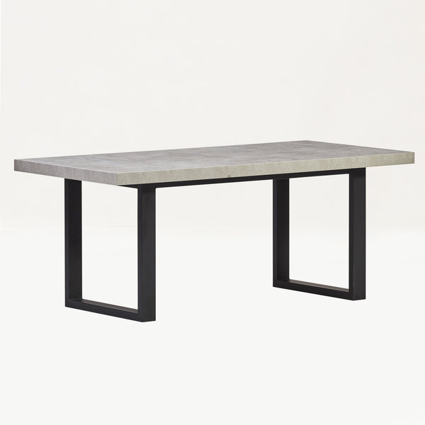 Light Grey Concrete Effect Dining Table – Essex Discount Furniture